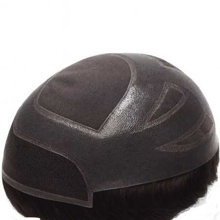 Men’s Hair System – Off Black with 50% Grey (1B50), Fine Mono Base